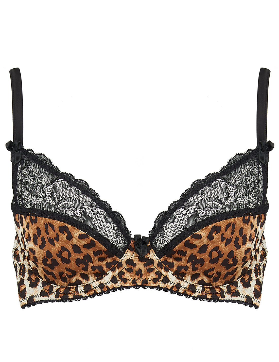 Leopard Print Non-Padded Plunge Bra - Tutu Tatou - Mimi Holliday